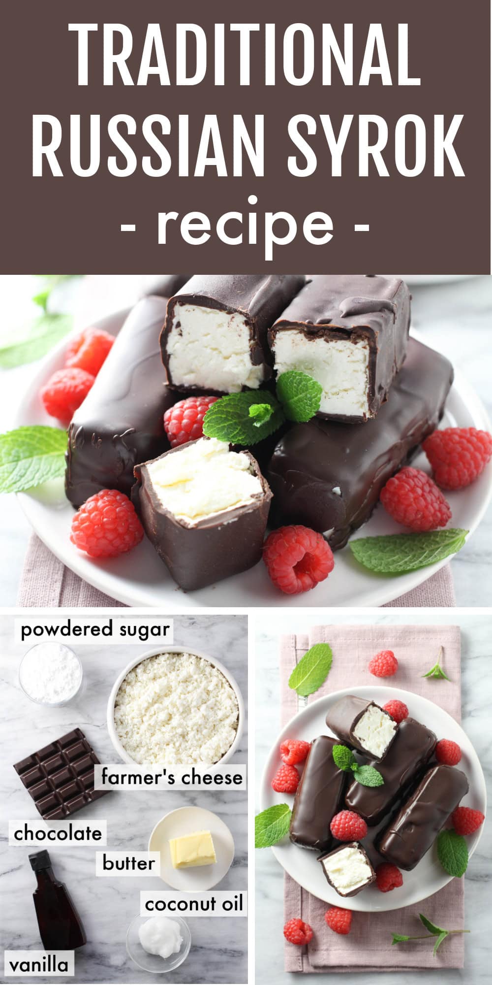 Syrok Recipe (Russian Chocolate Glazed Cheesecake Bars) | MariaUshakova.com