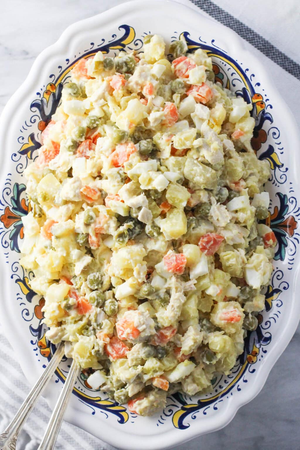 Olivier Salad (Authentic Russian Potato Salad) | MariaUshakova.com